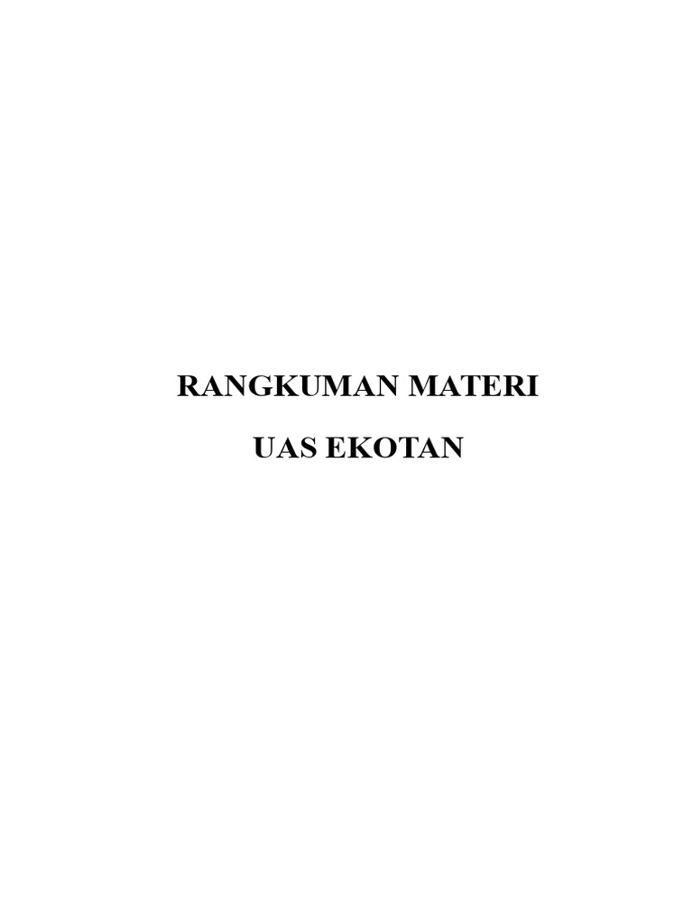 Rangkuman Materi Uas | PDF