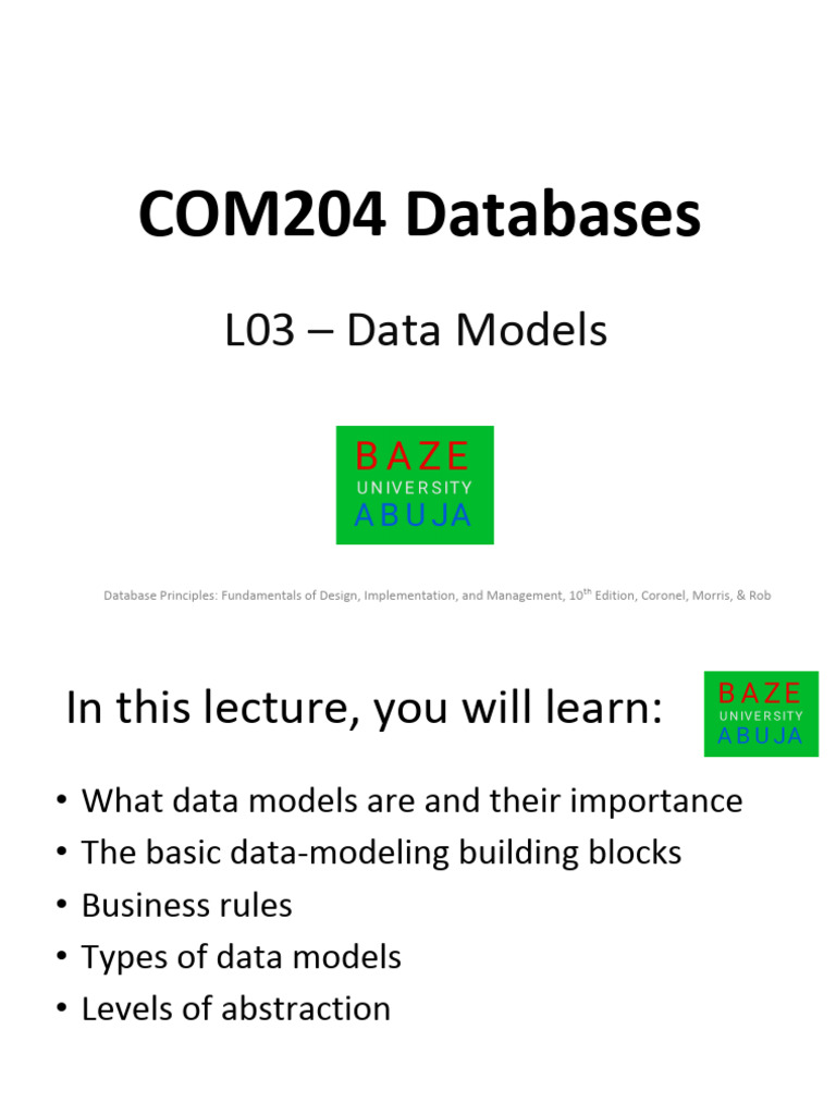Database 1 L3 | PDF | Databases | Data Model