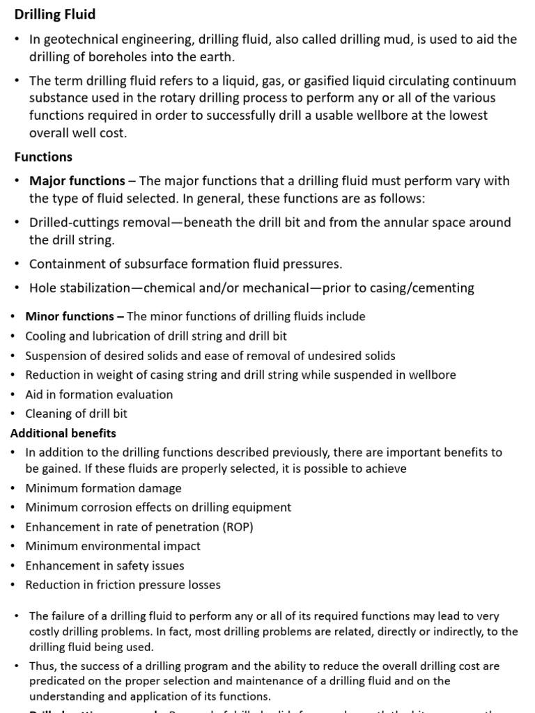Drilling Fluids | PDF | Oil Well | Drilling