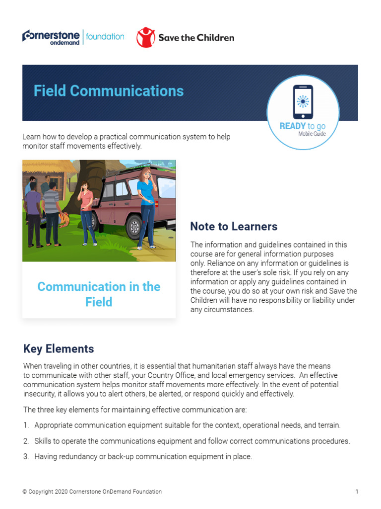 Effective Communication for Field Safety | PDF | Telecommunications ...