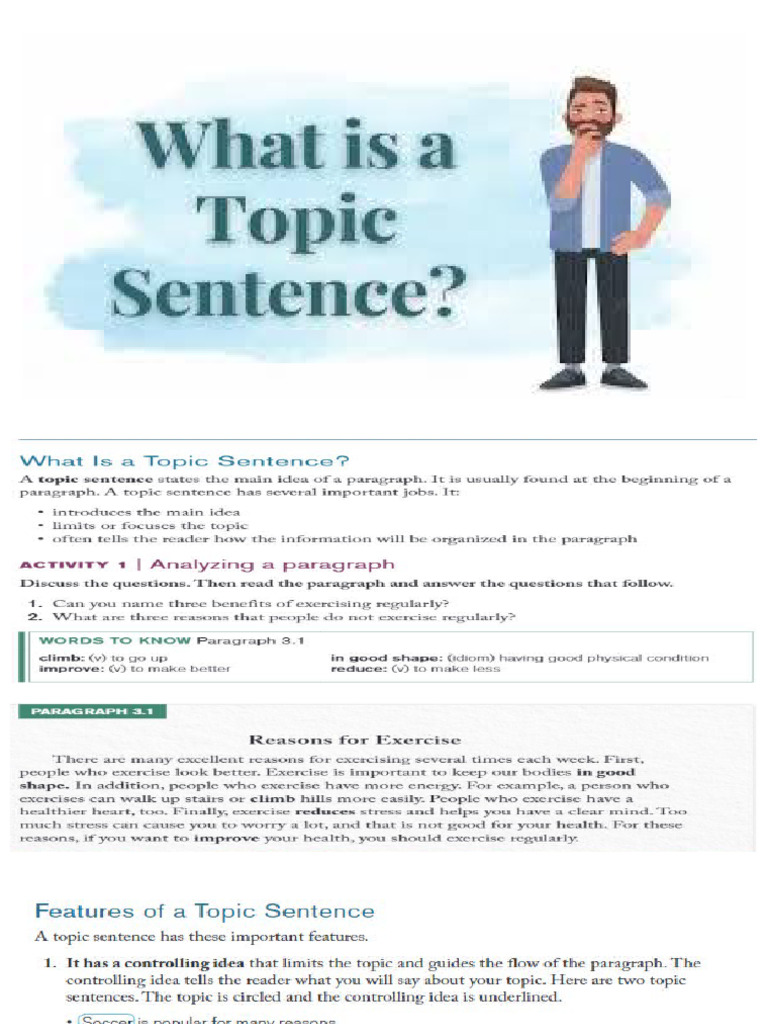 Topic Sentence | PDF