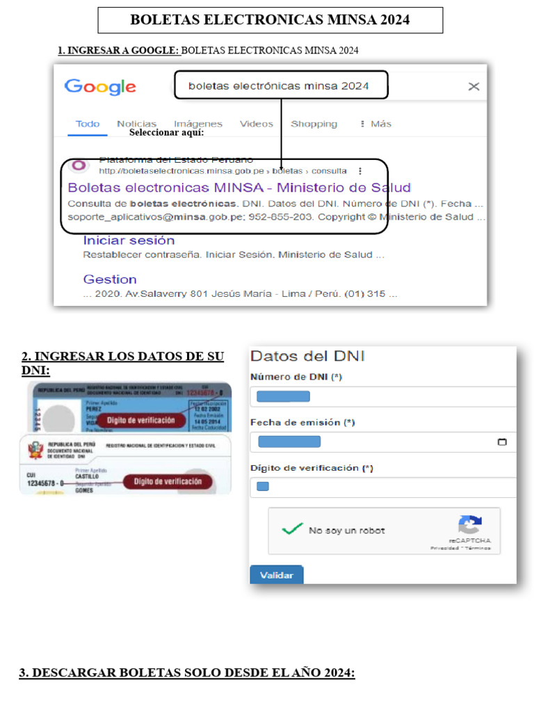 Boletas Electronicas Minsa 2024 | PDF
