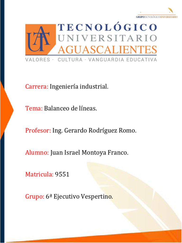 Balanceo de Líneas en Manufactura | PDF | Lean Manufacturing | Sector ...