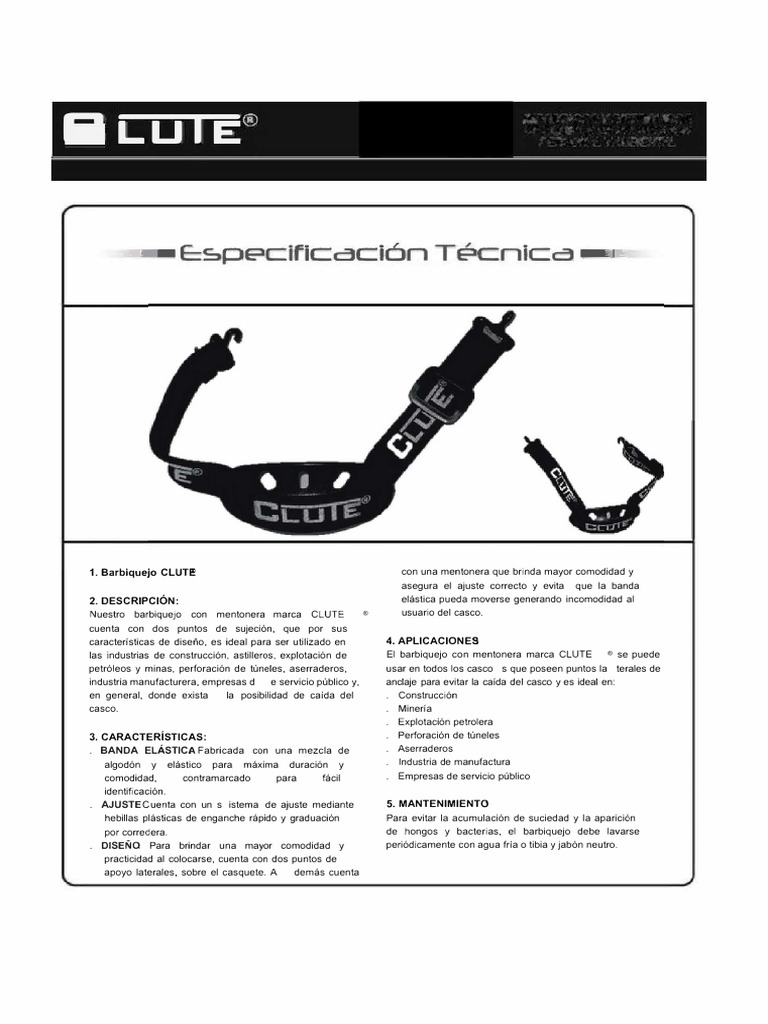 Barbiquejo Clute Ficha Tecnica | PDF