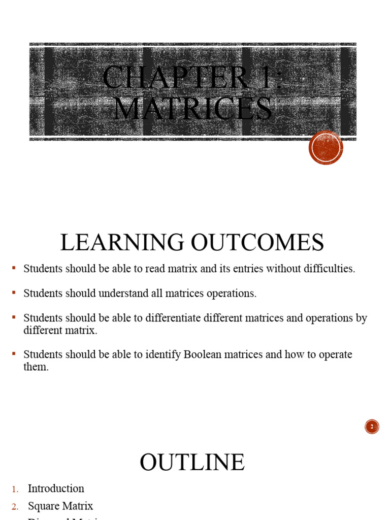 Chapter 1 Matrices | PDF | Matrix (Mathematics) | Summation