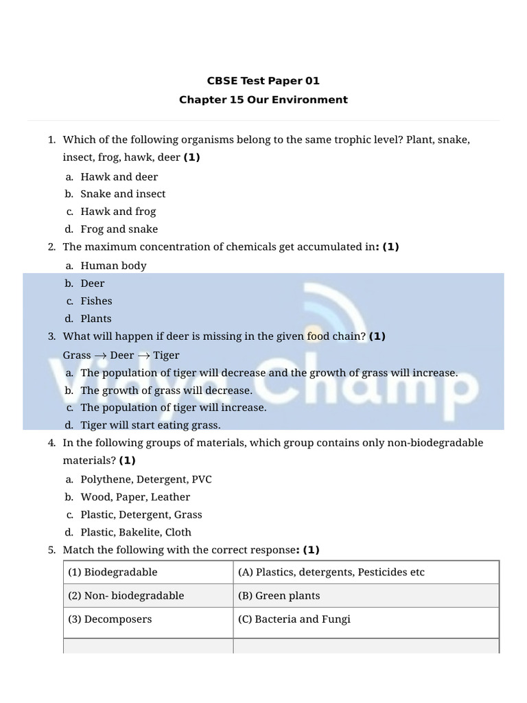Examples | PDF | Biodegradation | Ecosystem