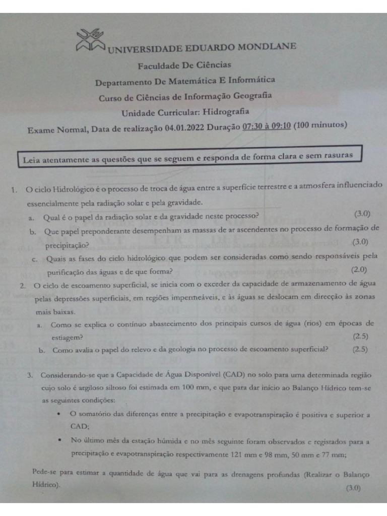 Exame Normal - 2022 | PDF