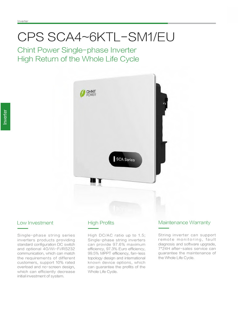 6 CPS Sca4-6ktl-S1-Sm1 - Eu | PDF | Power Inverter | Mains Electricity