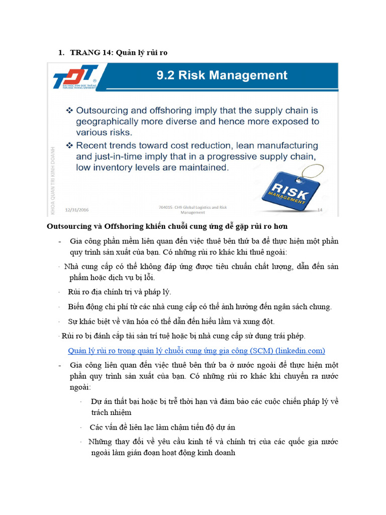 9.2.1 Many Sources of Risks | PDF