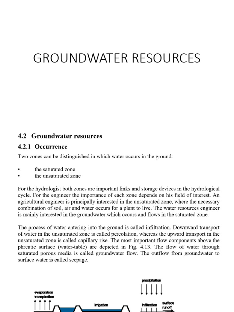 Lecture 6 Groundwater Resources | PDF | Groundwater | Aquifer