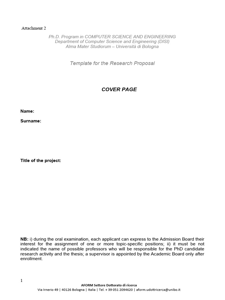 40 CSE Template Research Proposal ENGL | PDF | Doctorate | Doctor Of ...