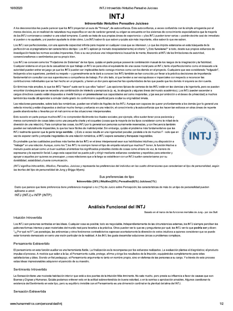 INTJ | PDF