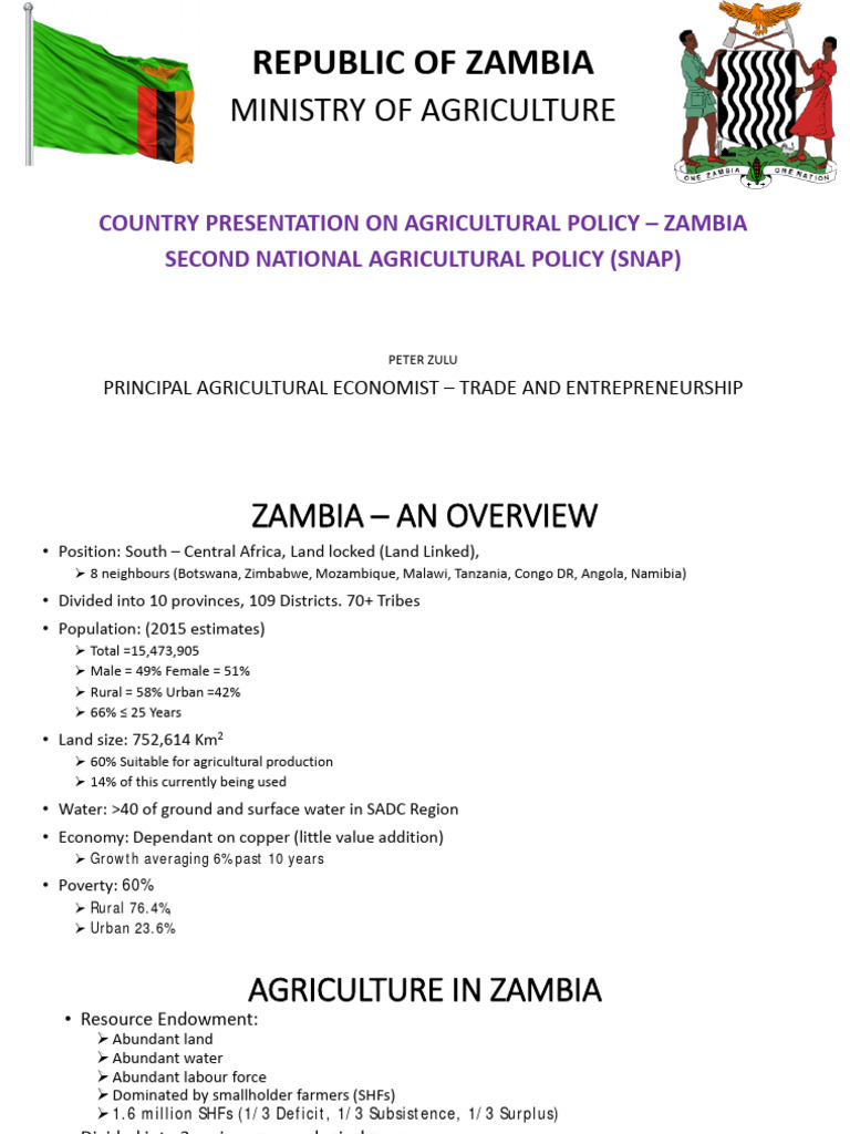 Presentation Zambia | PDF | Agriculture | Zambia