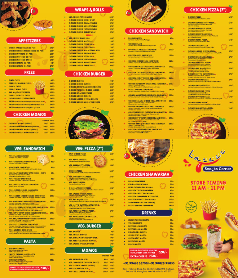 Lazeez Menu Kharghar CTC | PDF