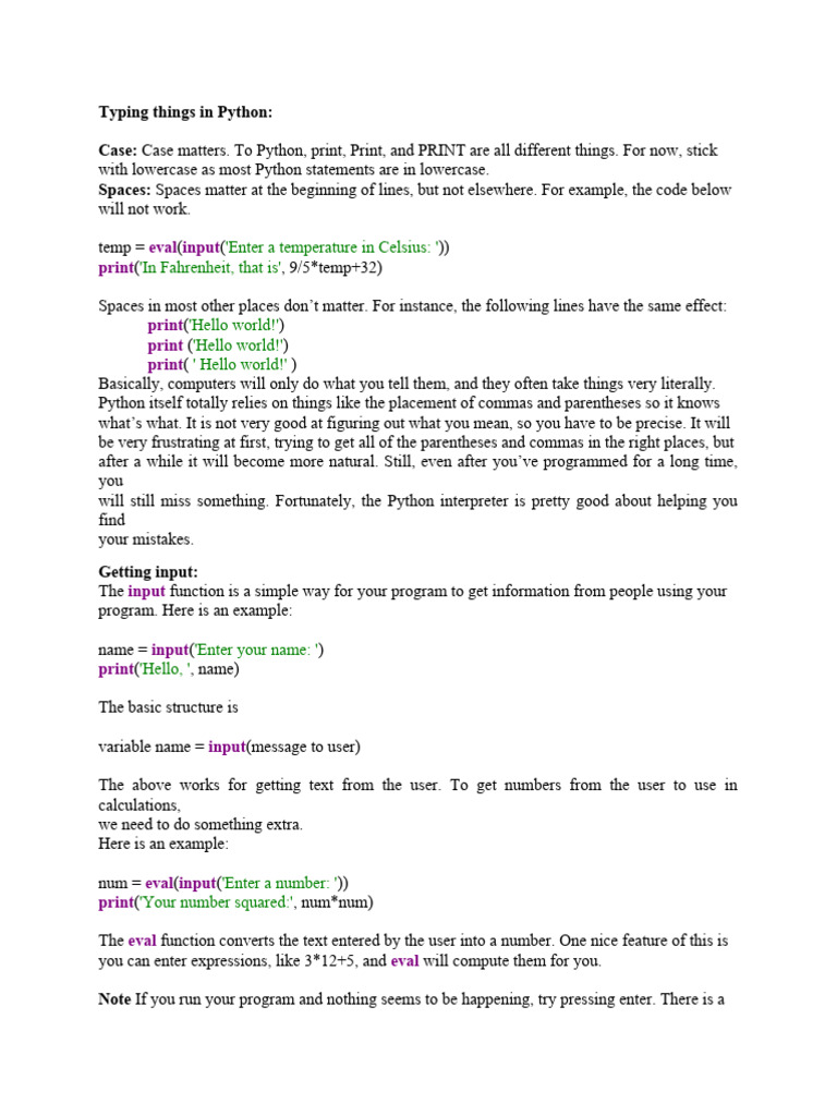 23 Inputoutput With Print And Input Functions Pdf