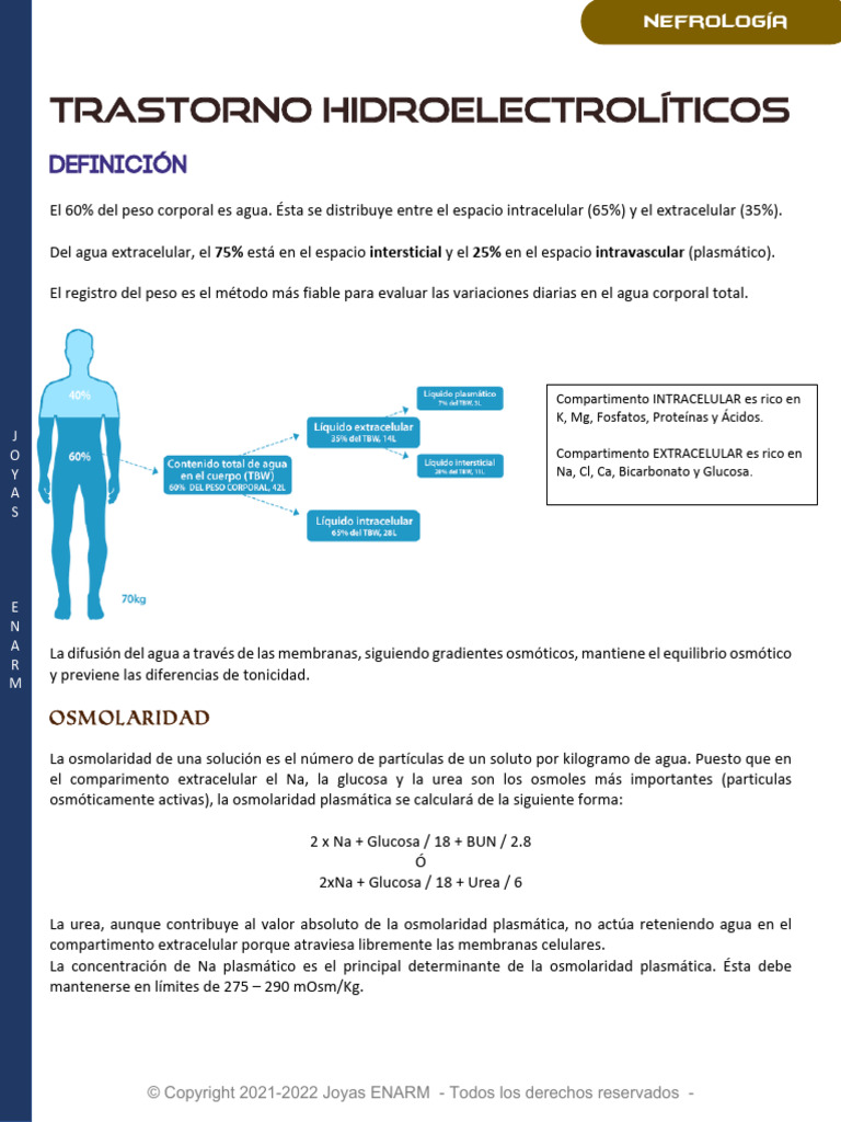 Trastornos Hidroelectrolíticos | PDF | Sodio | Potasio