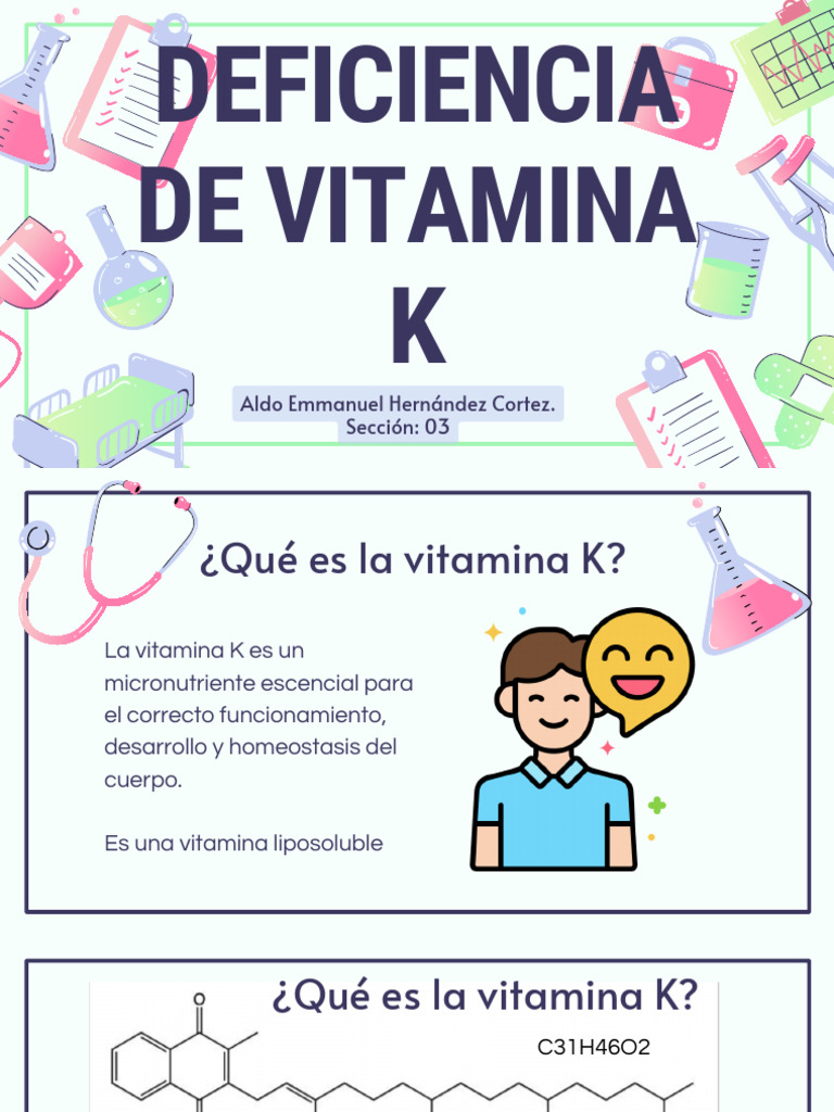 Deficiencia de Vitamina K | PDF | Vitamina | Especialidades Medicas