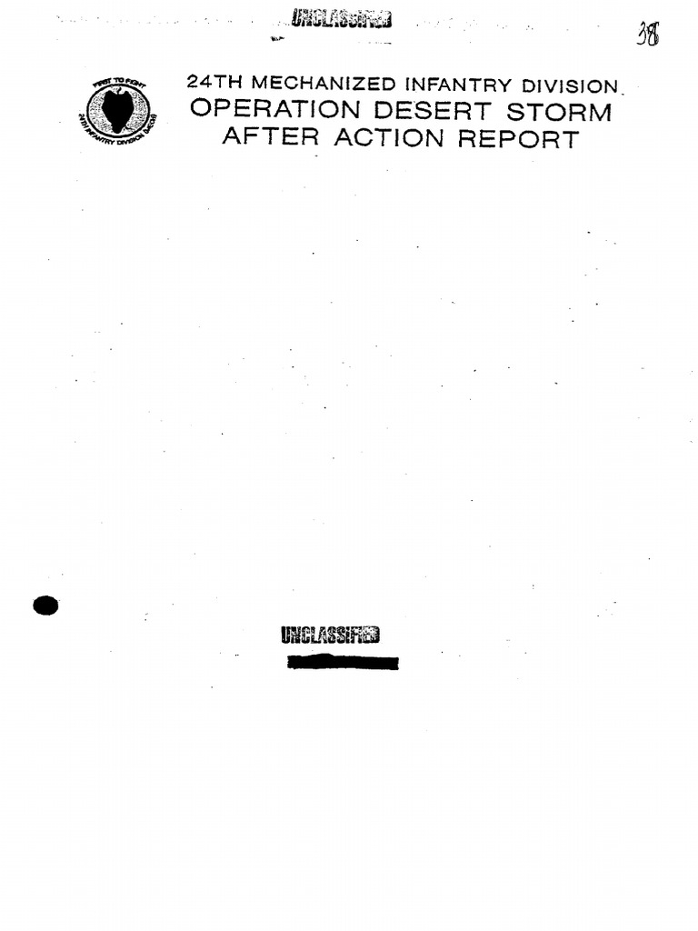 24th ID Desert Storm AAR Part 1 | PDF | Division (Military) | Battalion