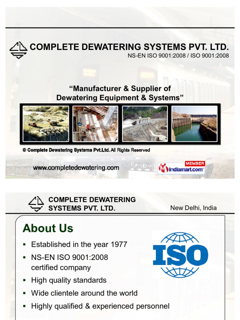 Complete Dewatering Systems Pvt. Ltd. New Delhi India | PDF ...