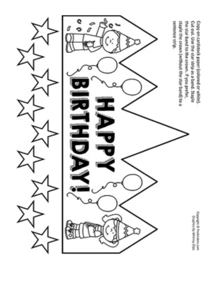 Happy Birthday Crown | PDF