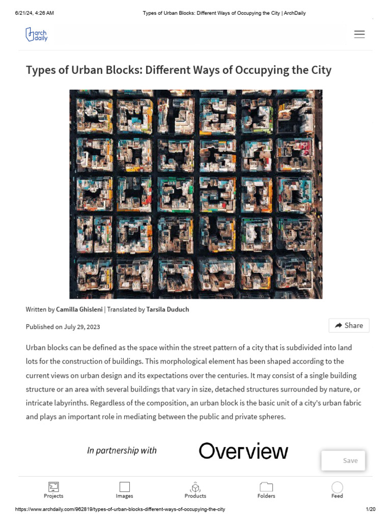 Urban Block Types and City Design | PDF | Art