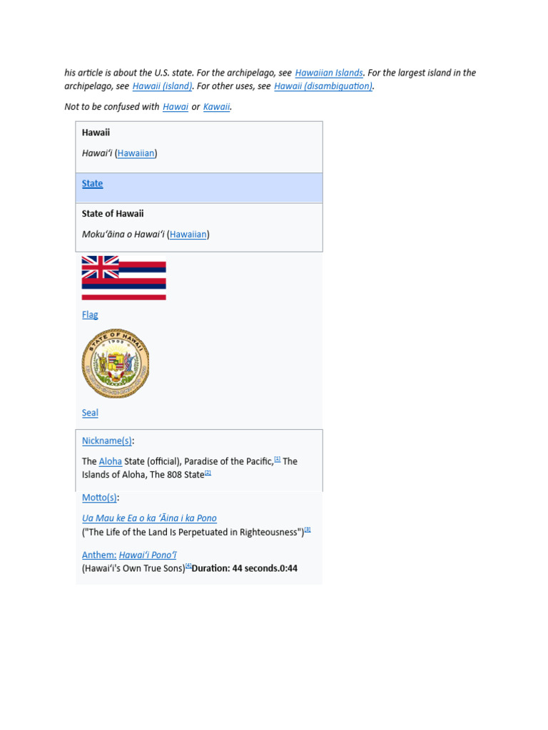 Hawaii | PDF | Hawaii