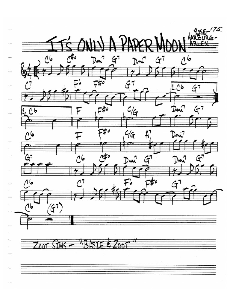 It's Only A Paper Moon | PDF