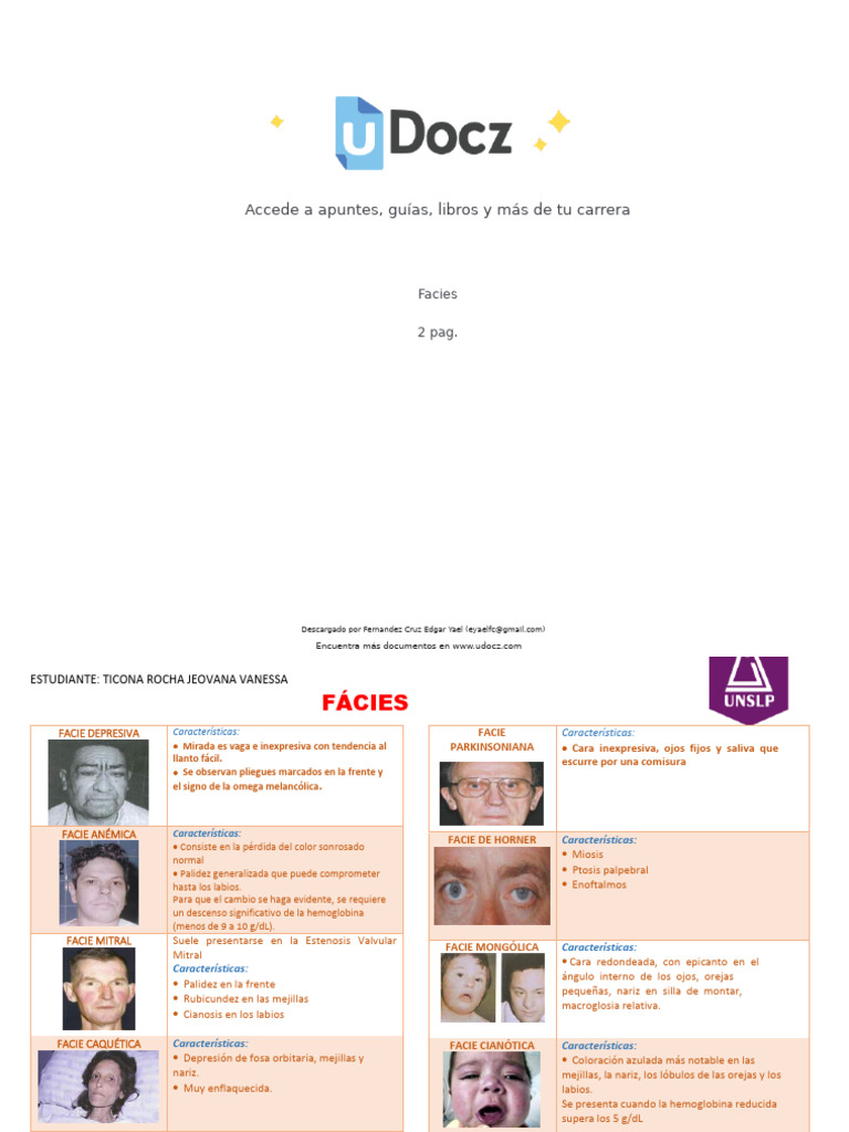 Tipos de Fácies y sus Características | PDF | Enfermedades y trastornos ...