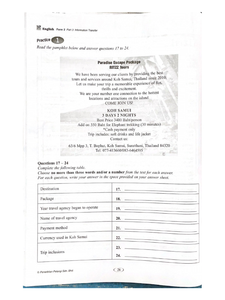 Form 2 Part 3 Information Transfer | PDF
