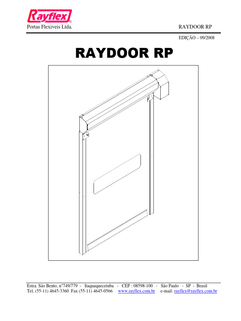 RAYFLEX MANUAL FLEX FLEXIVEL RAYDOOR RP Mêcanico2008-Rev.00 | PDF | Luz | Radar
