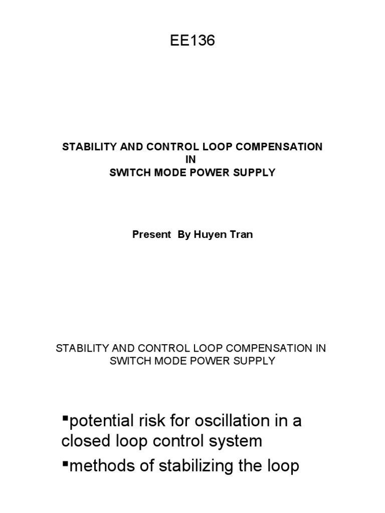 Stability and Control Loop Compensation For SMPS | PDF | Electrical ...