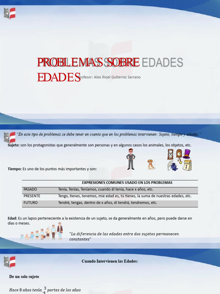 Problemas Sobre Edades | PDF