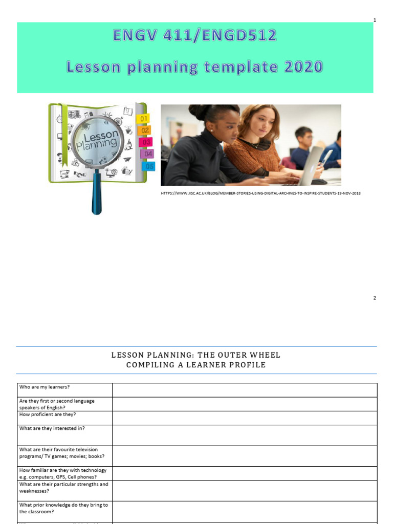 NWU Lesson Planning Template 2020 | PDF | Learning | Pedagogy