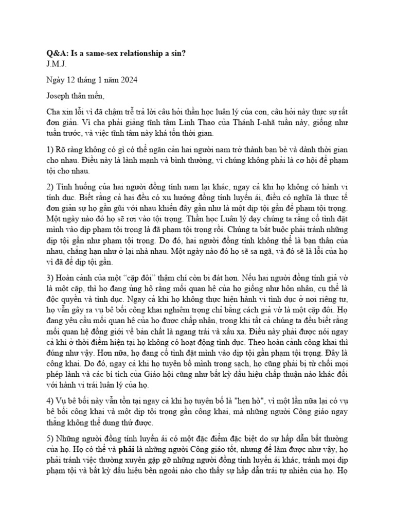 Qa Is A Same Sex Relationship A Sin Pdf