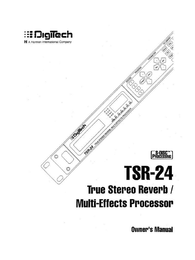 Digitech TSR-24 Manual | PDF | Computer Data Storage | Parameter (Computer Programming)