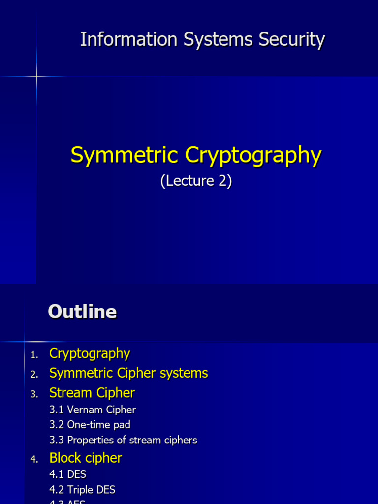 ISS L2 SymmetricCrypto | PDF | Cryptography | Cryptanalysis