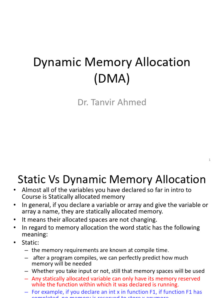 3 - Dynamic - Memory - Allocation | PDF | Pointer (Computer Programming ... 3 - Dynamic - Memory - Allocation | PDF | Pointer (Computer Programming ...