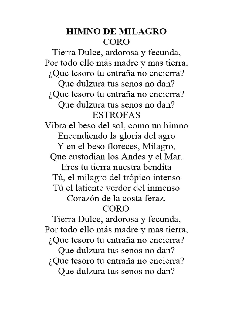 Himno de Milagro | PDF