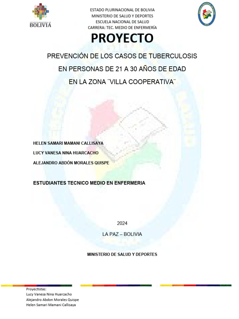 Proyecto Tuberculosis Pipipi | PDF | Tuberculosis | Medicina