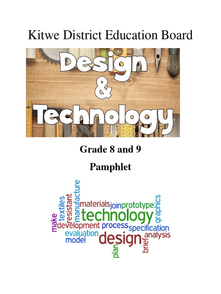 Grade 8 - 9 Design and Technology Pamphlet | PDF | Personal Protective ...