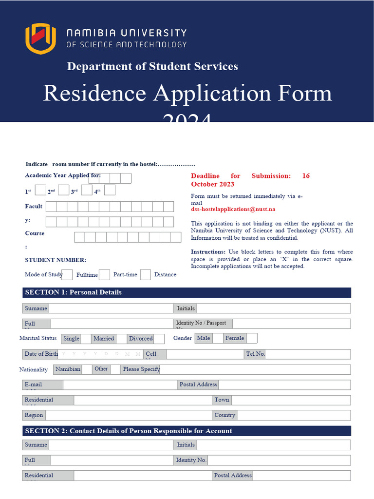 Residence Application 2024 | PDF | Justice | Crime & Violence