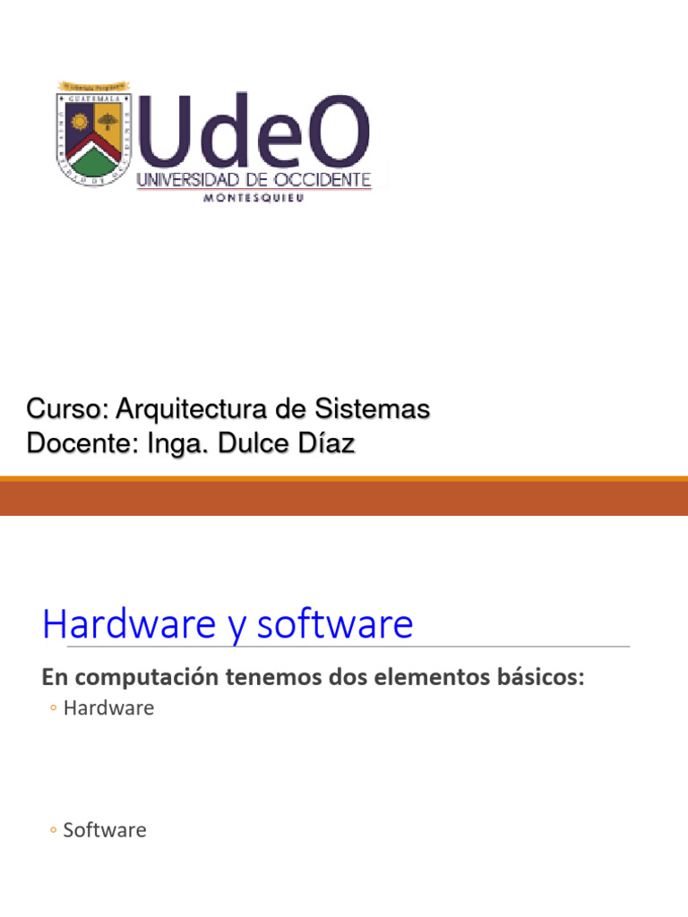 Clase 5 - Arq HW y SW | PDF | Hardware de la computadora ...