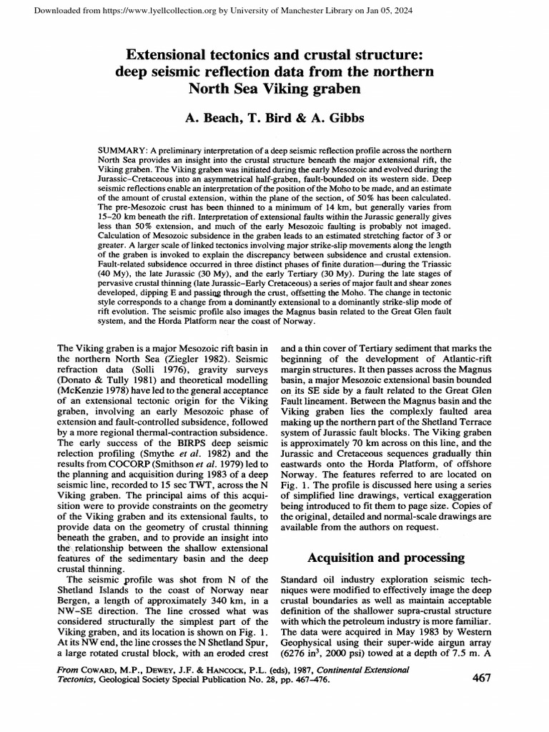 Beach Bird and Gibbs 1987 | PDF | Rift | Fault (Geology)