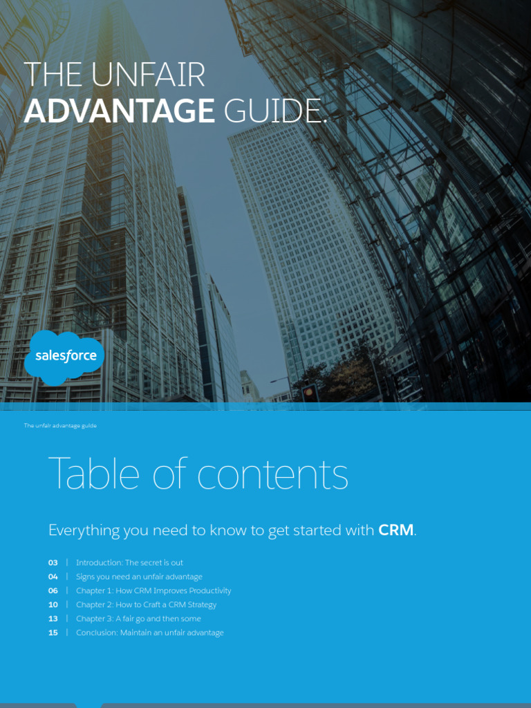 Unfair Advantage: CRM for Business Growth | PDF | Customer Relationship ...
