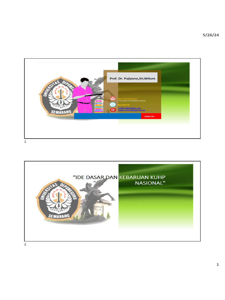 PPPJ Ide Dasar Dan Kebaruan KUHP Nasional (Repaired) | PDF