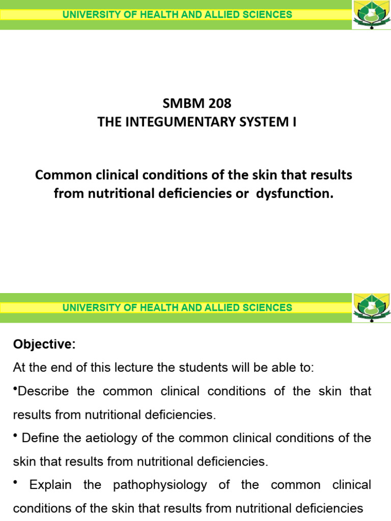 Skin Manifestations of Nutritional Deficiencies | PDF | Vitamin B12 ...