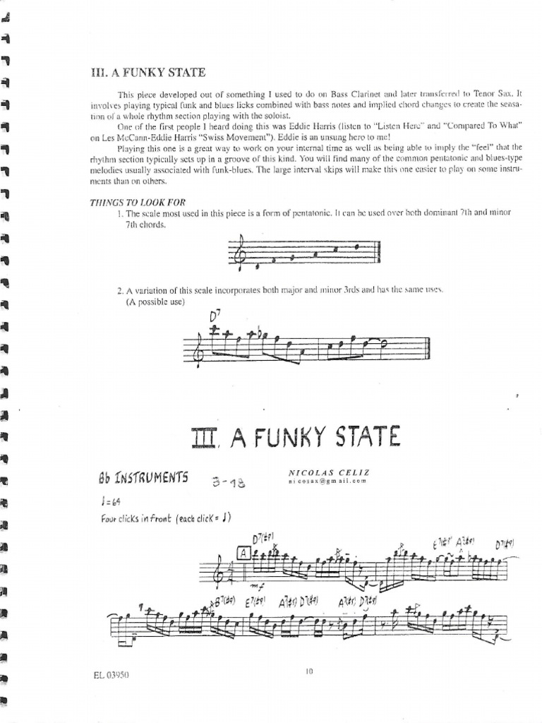 A Funky State - BobMintzer | PDF