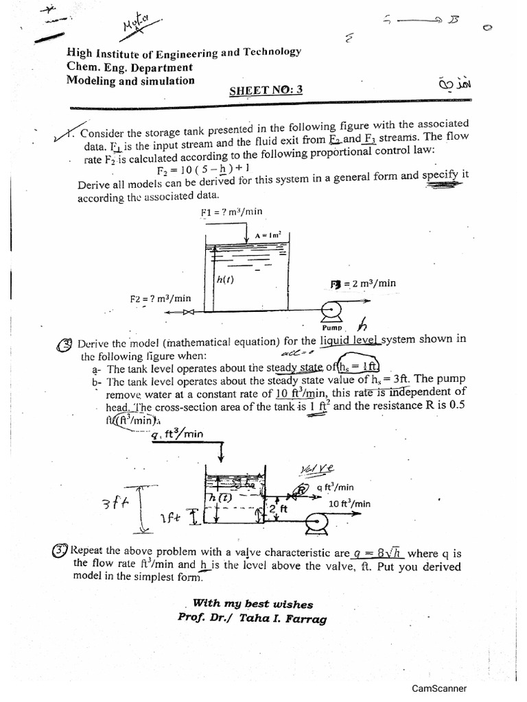 Sheet 3 Modelling | PDF