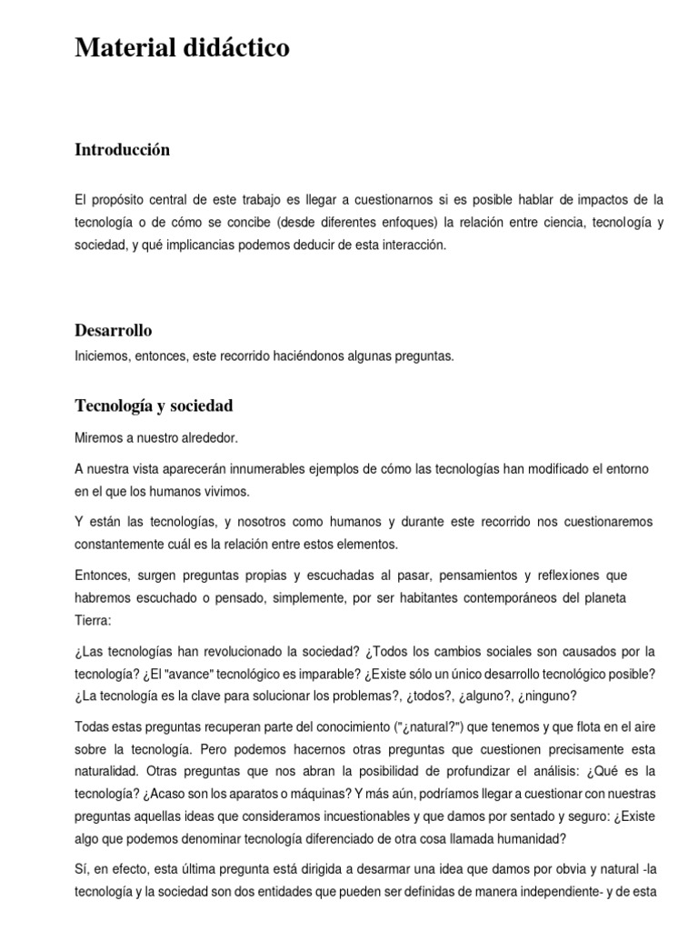 Material Didáctico | PDF | Sociedad