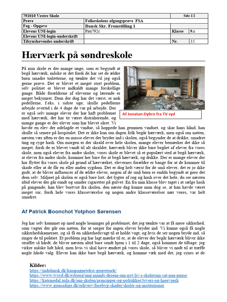Dansk Exam Patrick | PDF